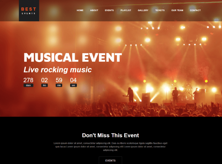 25 Best Free Music HTML Website Templates 2024