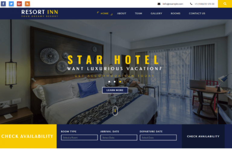 25 Best Free Hotel Booking HTML Website Templates 2024