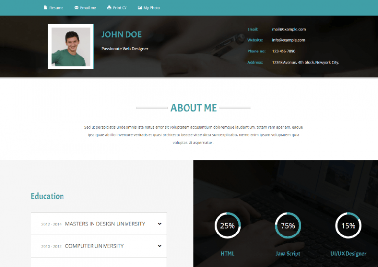 29 Best Free Resume HTML Website Templates 2024