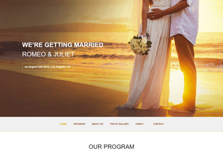 27 Best Free Wedding HTML Website Templates 2024