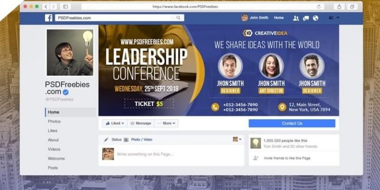 11 Best Free Facebook Timeline Cover PSD Templates