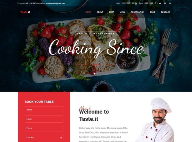 15 Best Free Restaurant HTML Website Templates In 2024