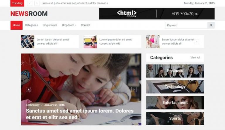 7 Best Free News HTML Website Templates In 2024