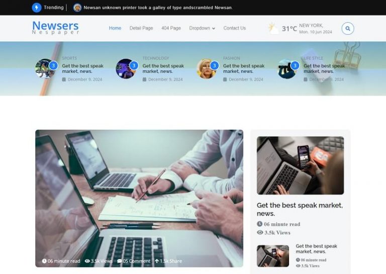 7 Best Free News HTML Website Templates In 2024