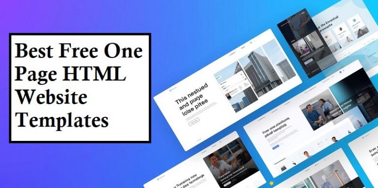 17 Best Free One Page HTML Website Templates In 2026